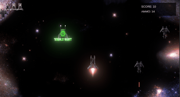 2D Space Shooter Game: Secondary Fire Powerup (Wide Shot) | by Manny ...