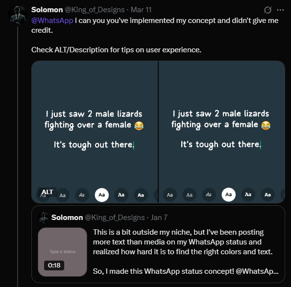 🧪 Case Study: The WhatsApp Concept That Went from Idea → Motion → Reality | by Solomon | Medium