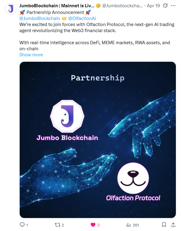 Market Insights | Olfaction Protocol Partners with Jumbo Blockchain: AI Transactional ...