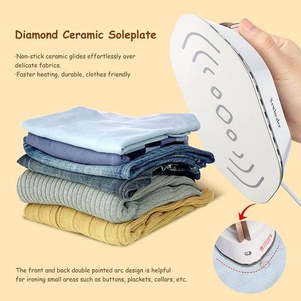 Handheld Mini Electric Dry Iron 120V/220V Dual-voltage 30S Heat Non ...