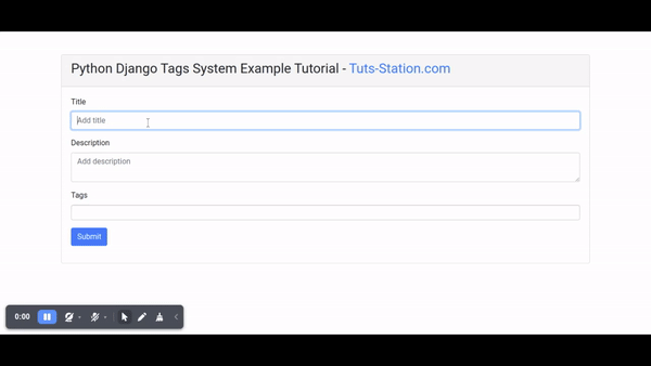 Python Django Tags System Example Tutorial — Tuts-Station.com - Bhavesh Sonagra - Medium