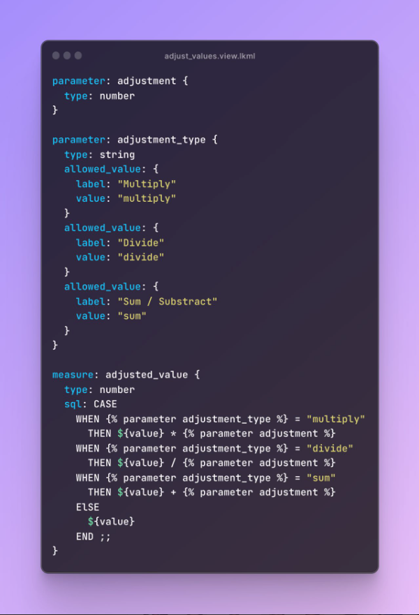Using Parameters to Adjust and Create Interactive Values in a Looker ...