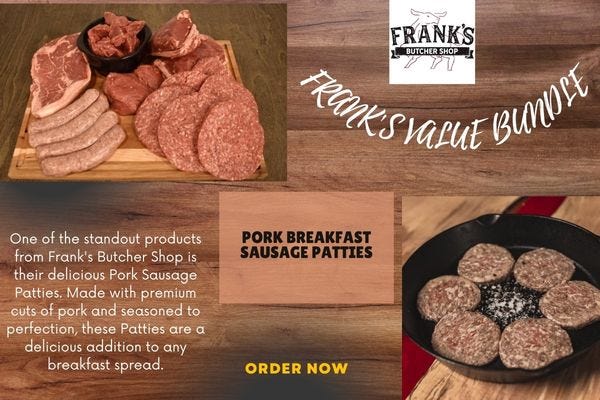 Sizzle Up Your Breakfast Routine with Frank’s Butcher Shop Pork Sausage ...