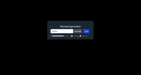 Create A Password Generator App With React And Tailwind Css By 5171