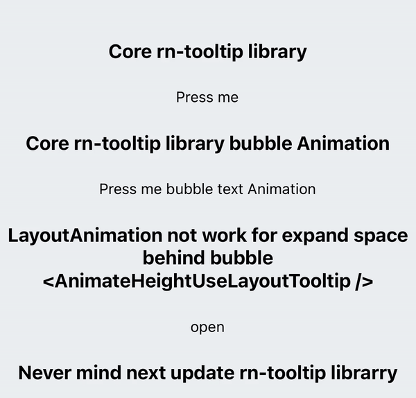 ReactNative use Animated for rn-tooltip library to animate bubbleText | by Rupam Shaw | Dec ...