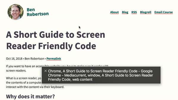 A Short Guide to Screen Reader Friendly Code | by Ben Robertson ...