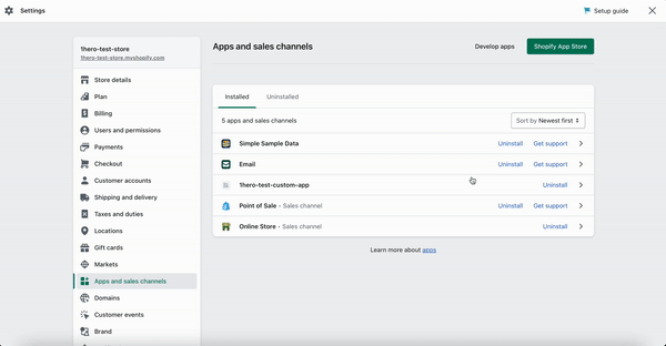 Integrate 1hero AI with Shopify: Create a Custom Shopify App and Locate ...