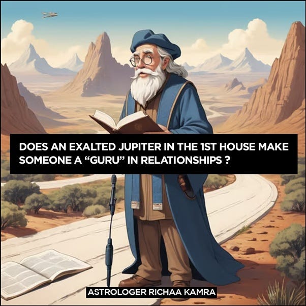 Does an exalted Jupiter in 1st house make someone a “guru” in ...