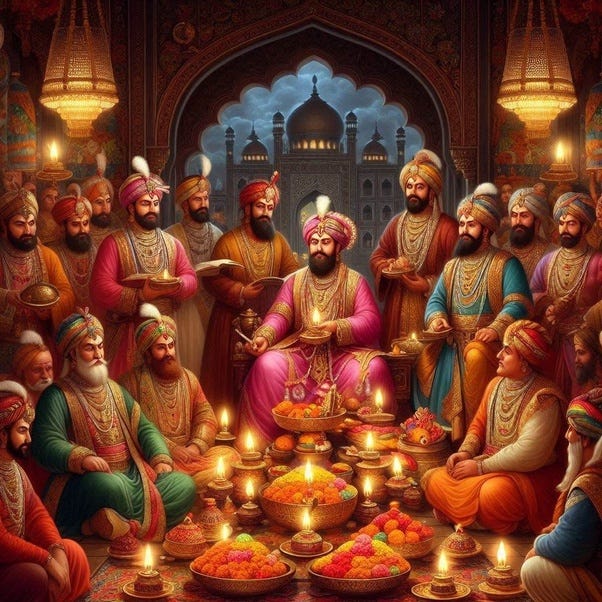 Tolerance is not a new idea.. Emperor Akbar celebrating Diwali and ...