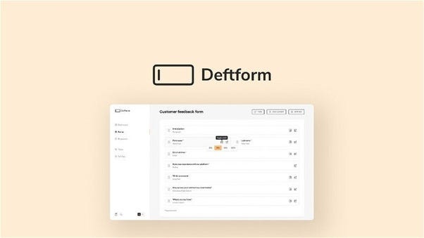 Deftform Lifetime Deal | Create shareable and embeddable forms easily ...
