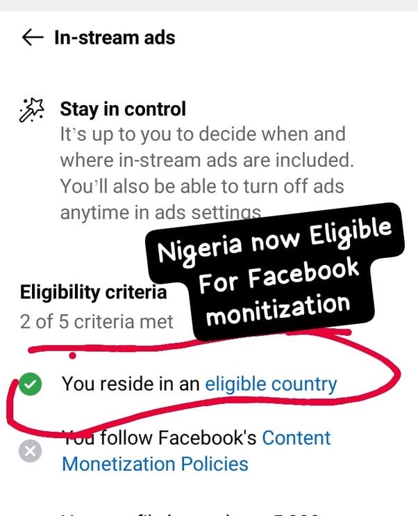 Breaking News: Nigeria Now Eligible for Facebook Monetization! What You ...