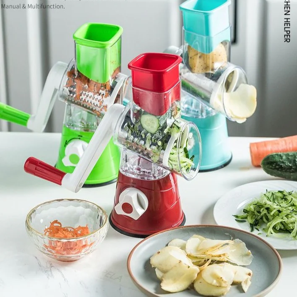 A Manual vegetable chopper will save you time because it can cut up ...