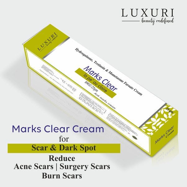 Luxuri Marks Clear Cream for Acne Scar, Dark Spot, Pimple Scars ...