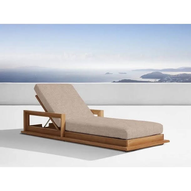 Maldives Teak deep sun loungers outdoor with cushion - CV Aqma ...