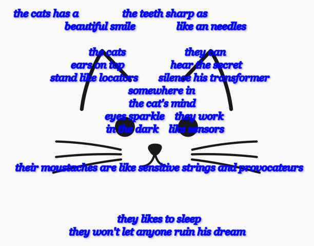 Graphic Poetry. Concrete poetry in the form of a cat… | by Inna Orjola ...