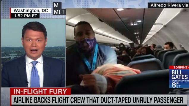 Unruly Passenger Who Was Restrained With Duct Tape Faces Record Fine ...