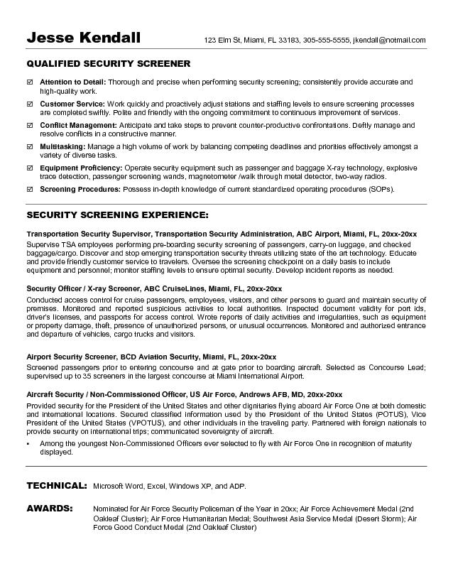 The Best Security Guard Resume Sample 2016 That Can Help You | by ...