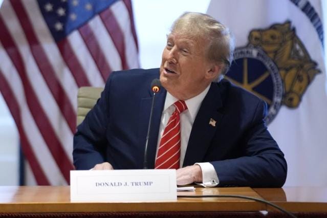 Former President Donald Trump, meeting with the Teamsters, denies ...