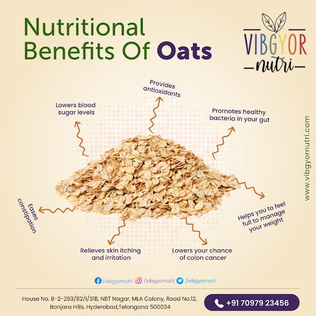 Nutritional Benefits Of Oats | Vibgyornutri | by Vibgyornutri | Medium