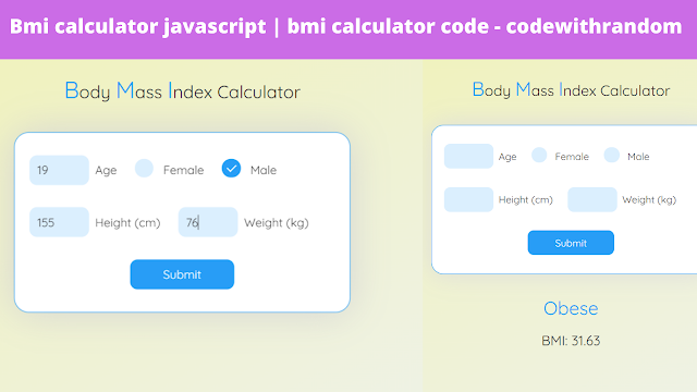 Create BMI Calculator Using HTML and JavaScript | by Cwrcode | Medium