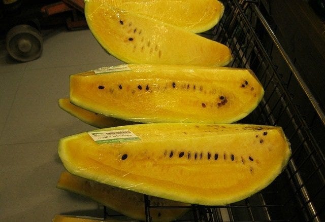 In Praise of Exotic Fruit: Refreshing Yellow Watermelon | by Treathyl ...