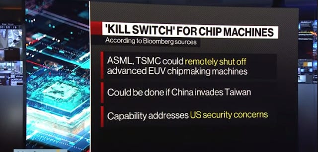 ASML, TSMC can flip chip gear ‘kill switch’ should China invade Taiwan | by Earl Cotten ...
