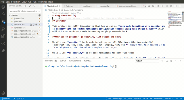 Auto Code Formatting with prettier and jsbeautify on git pre commit hook | by Codeptive ...