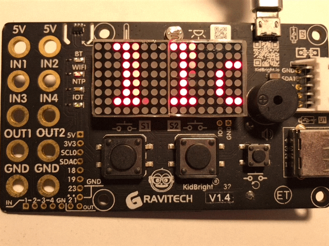 Displaying text on a built-in 16x8 LED matrix of Kidbright board | by ...