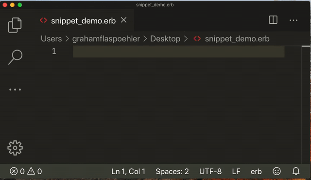 Custom VS Code Snippets and Emmet for ERB files | by Graham Flaspoehler ...