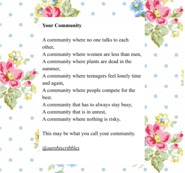 Your Community / Spoken Word Poetry | by Surobi Scribbles | Medium