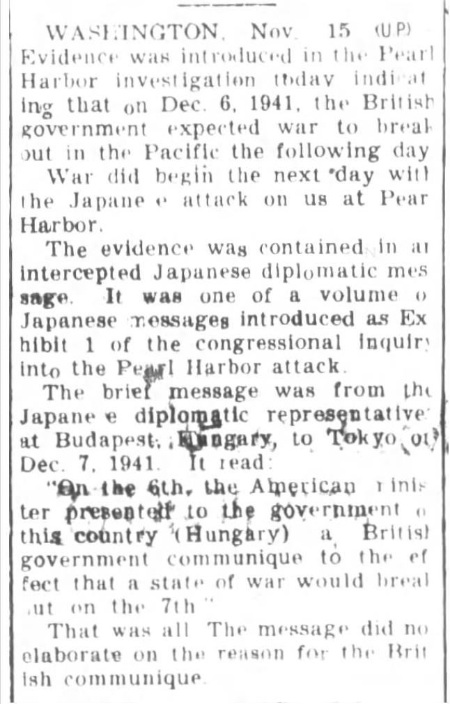 When did intel agencies know of the 1941 Pearl Harbor attack? | by ...