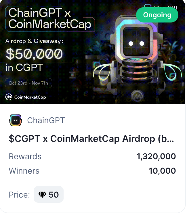 Chain GPT Raffle: Coinmarketcap Giveaway | by Investigator515 | Medium