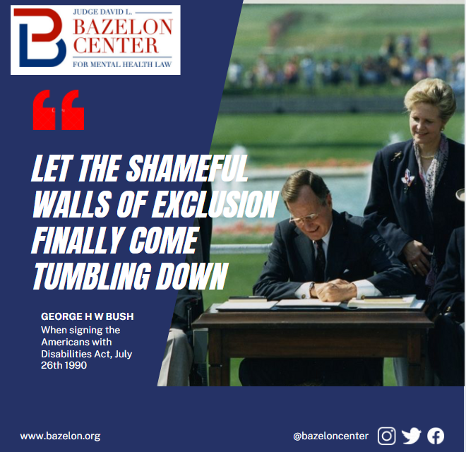 Bazelon Center’s History and the Impact of the ADA | by Bazelon Center ...