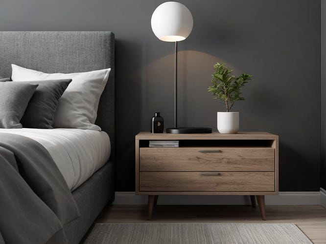 Elegant Sleep Haven: 14 Sleek Grey Nightstands to Enhance Your Bedroom ...