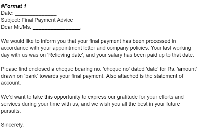 Understanding the Full and Final Settlement Letter | by Skills Caravan ...