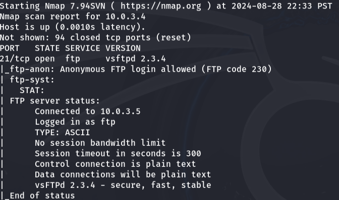 Nmap Port Scan Report. The Nmap scan report for 10.0.3.4… | by ...