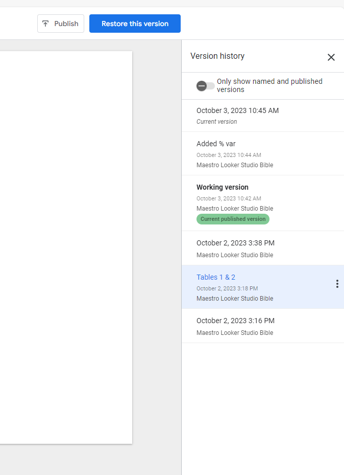 How to make the best use of publishing and versioning in Looker Studio? | Medium