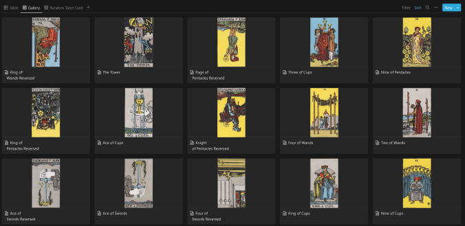 Notion random generator tutorial — Tarot card picker! — The Eudaimon ...