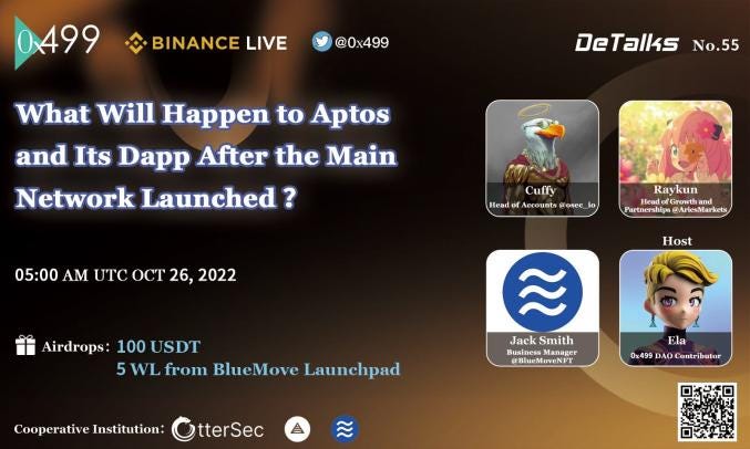 0x499: What Will Happen to Aptos and Its DApp After The Main Network Launched? | by 0x499 | Medium