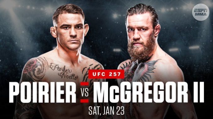 UFC 257!* CONOR MCGREGOR VS DUSTIN POIRIER 2 (LIVESTREAM) FREE | by How ...