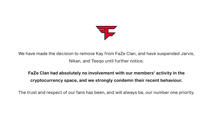 FaZe Clan “pump and dump” instigators removed and suspended from team ...