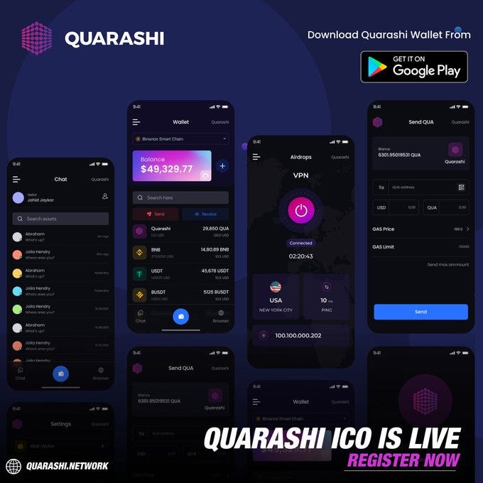 QUARASHI WALLET. #QuarashiNetwork #Blockchain #TokenSale… | by Ugold ...