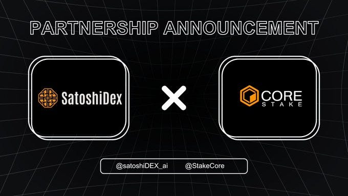 Core Stake to partner with the First DEX on Bitcoin network SatoshiDEX | by CoreStake | Aug ...