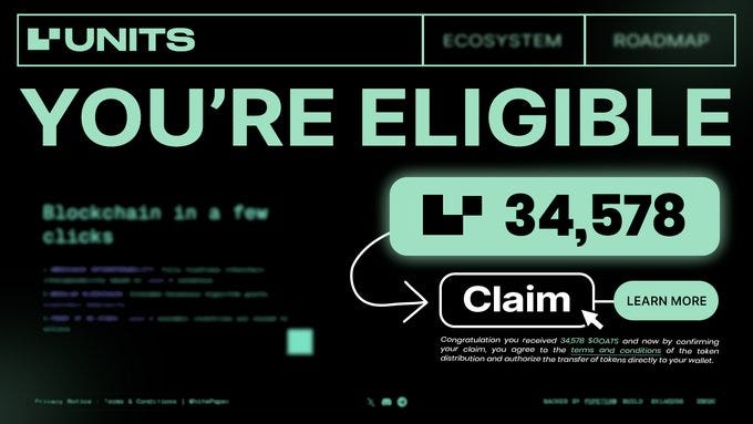 $UNITS — Confirmed Airdrop:Earn Passive Rewards | by Depin Daily ...