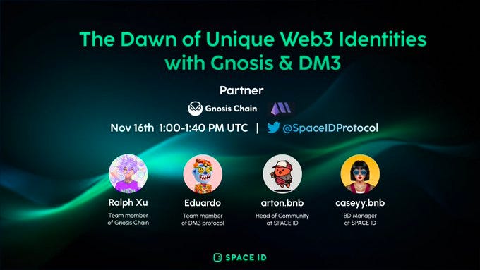 Recap AMA: The dawn of unique Web3 identities with Gnosis Chain and the DM3 | by conan.bnb | Medium