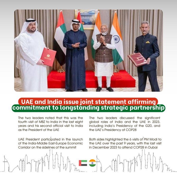 Strengthening Bilateral Ties: India and UAE Celebrate Mutual ...
