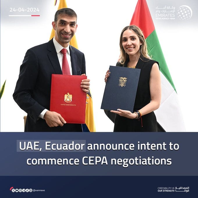 UAE and Ecuador Initiate Negotiations for Comprehensive Economic Partnership Agreement (CEPA ...