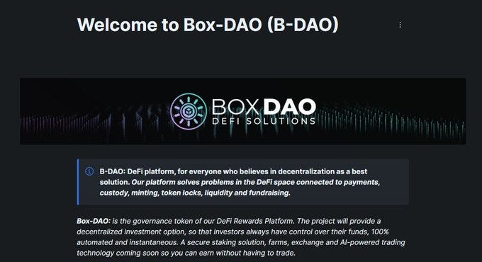 Welcome to Box-DAO ($B-DAO) - BoxDao - Defi Ecosystem - Medium