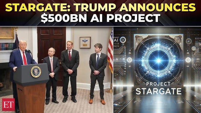U.S. Launches $500B ‘Stargate’ AI Megaproject with OpenAI and SoftBank, Rivaling Apollo and ...