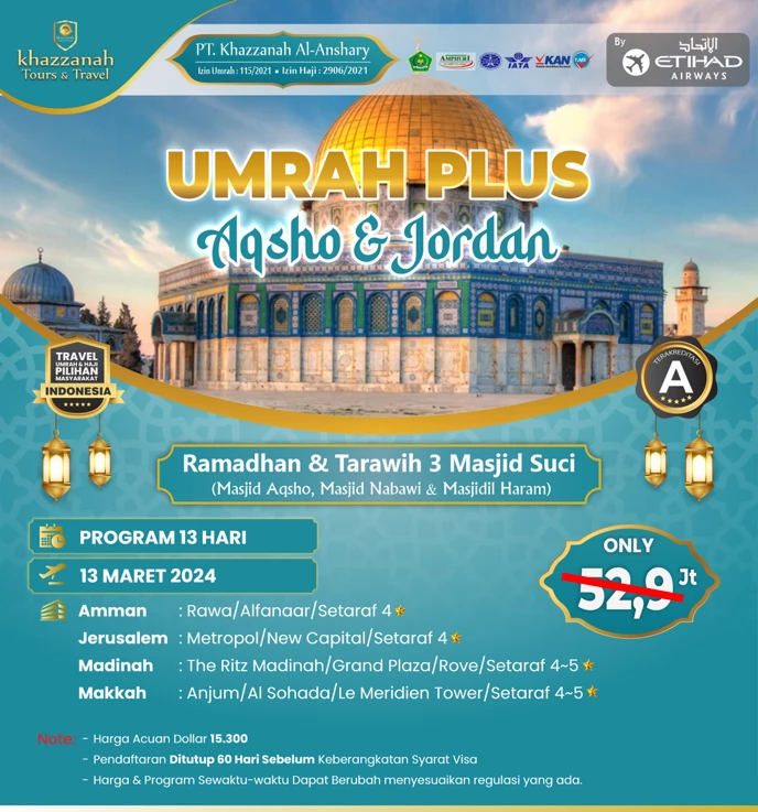 Paket Umroh Plus Aqsa Lengkap Dan Murah 2025 Khazzanah Tours | by Fitri pipit | Mar, 2024 | Medium